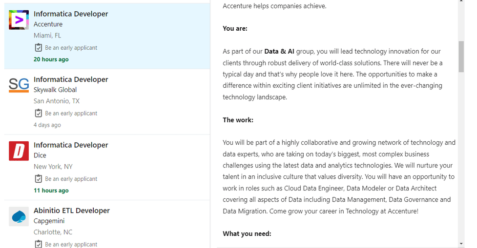 informatica etl developer